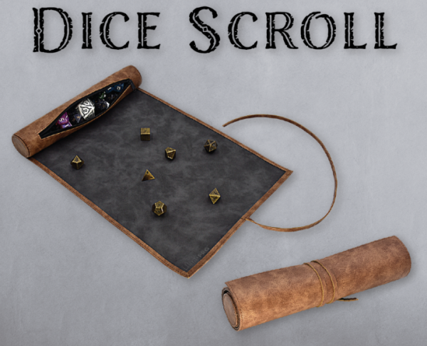 DICE SCROLL - DICE STORAGE AND ROLLING MAT COMBO - Gaming Supplies ...