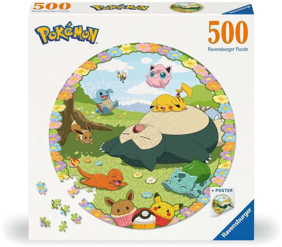 BLOOMING POKEMON ROUND PUZZLE (500) - Puzzles - Worlds' End Comics